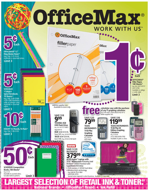 OfficeMax Back To School Deals 8/22/10 - Deal Seeking Mom