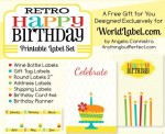 FREE Retro Happy Birthday Printable Labels! - Deal Seeking Mom