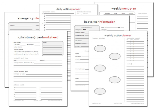 Get Organized with More than 200 FREE Printables - Deal Seeking Mom