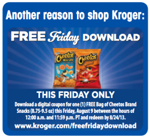 Kroger: FREE Cheetos 8/9/13 - Deal Seeking Mom