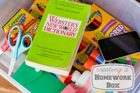 Creating A Homework Box - Deal Seeking Mom