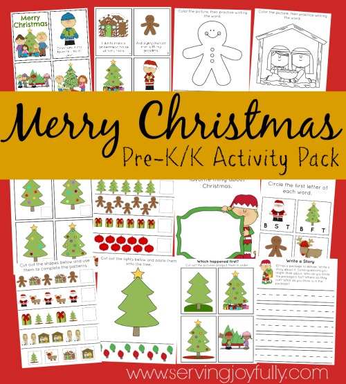 FREE K/Pre-K Christmas Activity Pack - Deal Seeking Mom