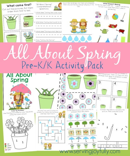 All About Spring FREE Activity Pack (Pre-K/K) - Deal Seeking Mom