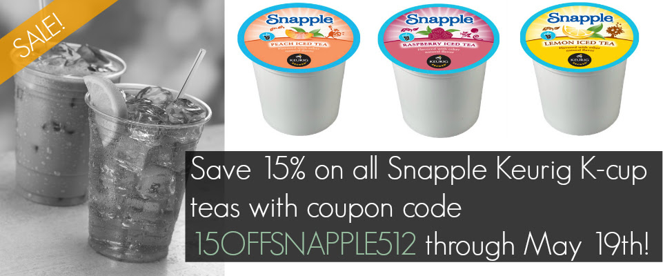Snapple Tea Keurig K-Cups $0.53/Each! - Deal Seeking Mom
