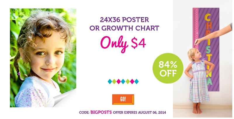 24x36 Designer Poster or Custom Growth Chart $4! - Deal Seeking Mom