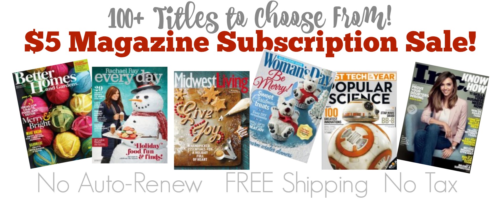 Magazines Sale! 100+ Titles to Choose from JUST $5.00 each! - Deal ...